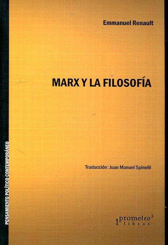 Marx Y La Filosofia | Emmanuel Renault – 111 Libros Distribuidora y ...